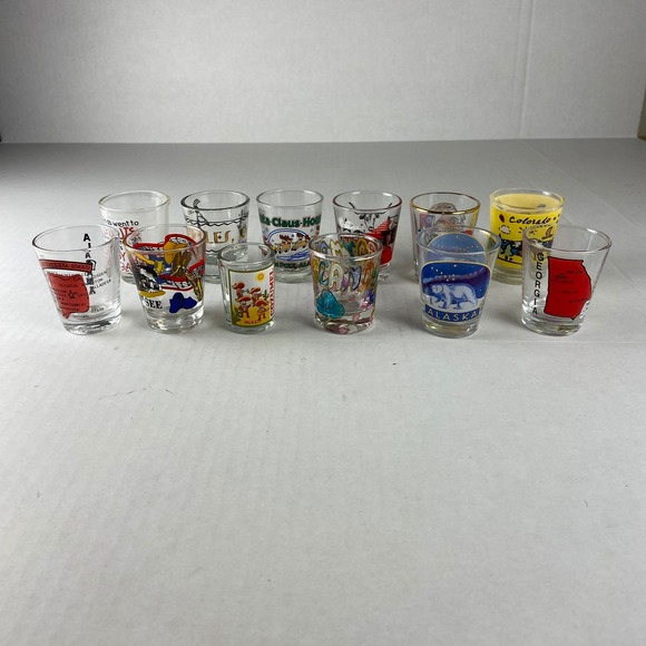 Dining | Vintage Souvenir Shot Glasses Collection Us States And Themes ...